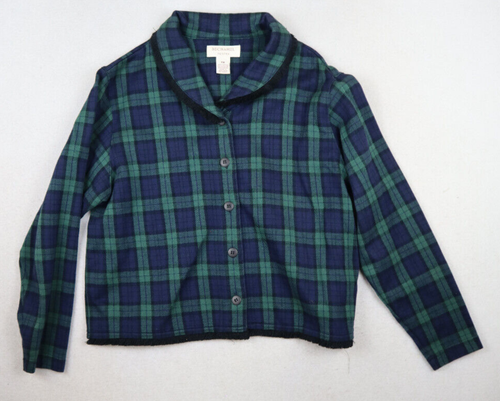BECHAMEL - WOMEN'S BLUE & GREEN PLAID BLAZER JACKET - SIZE PM | eBay