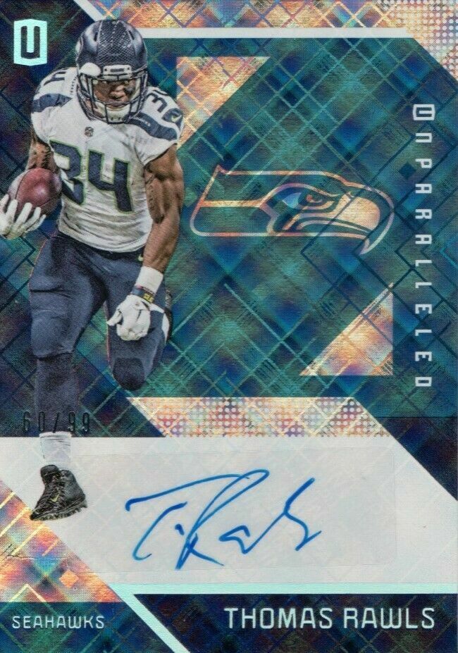 Thomas Rawls - 2016 Unparalleled DIAMOND AUTOGRAPH 78/99 NFL Jets ...
