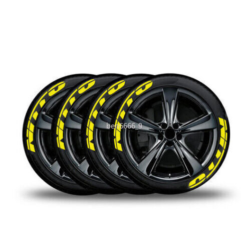 4 Tires/ Permanent NITTO Tire Lettering Stickers 16-22 Decal Letters 1. ...