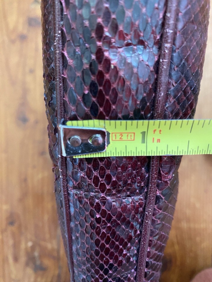 Finesse La Model Vintage 80s Snakeskin Bag Convertible Clutch W/ Gold ...
