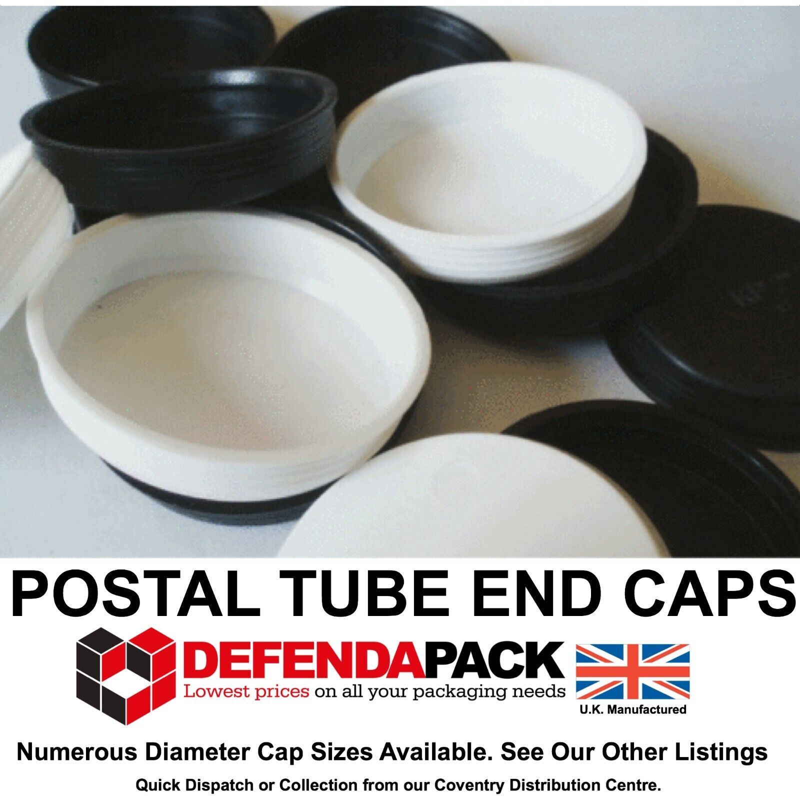 POSTAL MAILING TUBE END CAPS Plastic Bungs PLUGS Stops 2" 3" 4 ...