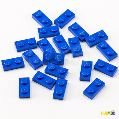 Lot of 20 Genuine LEGO Blue Plate 1x2 3023 Building Bricks Blocks Parts ...