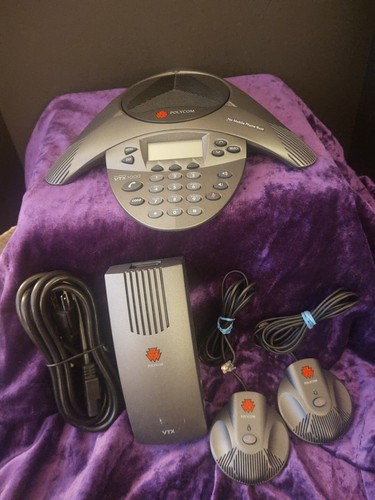 NEW Polycom SoundStation VTX 1000 Conference Phone With Soft Sided Case ...