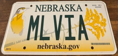MLVIA Vanity License Plate Nebraska Aircraft Tail Number Pilot Aviation ...