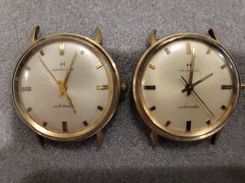 Two Vintage Hamilton automatic 10k RGP Men’s Watch Faces Parts Only | eBay