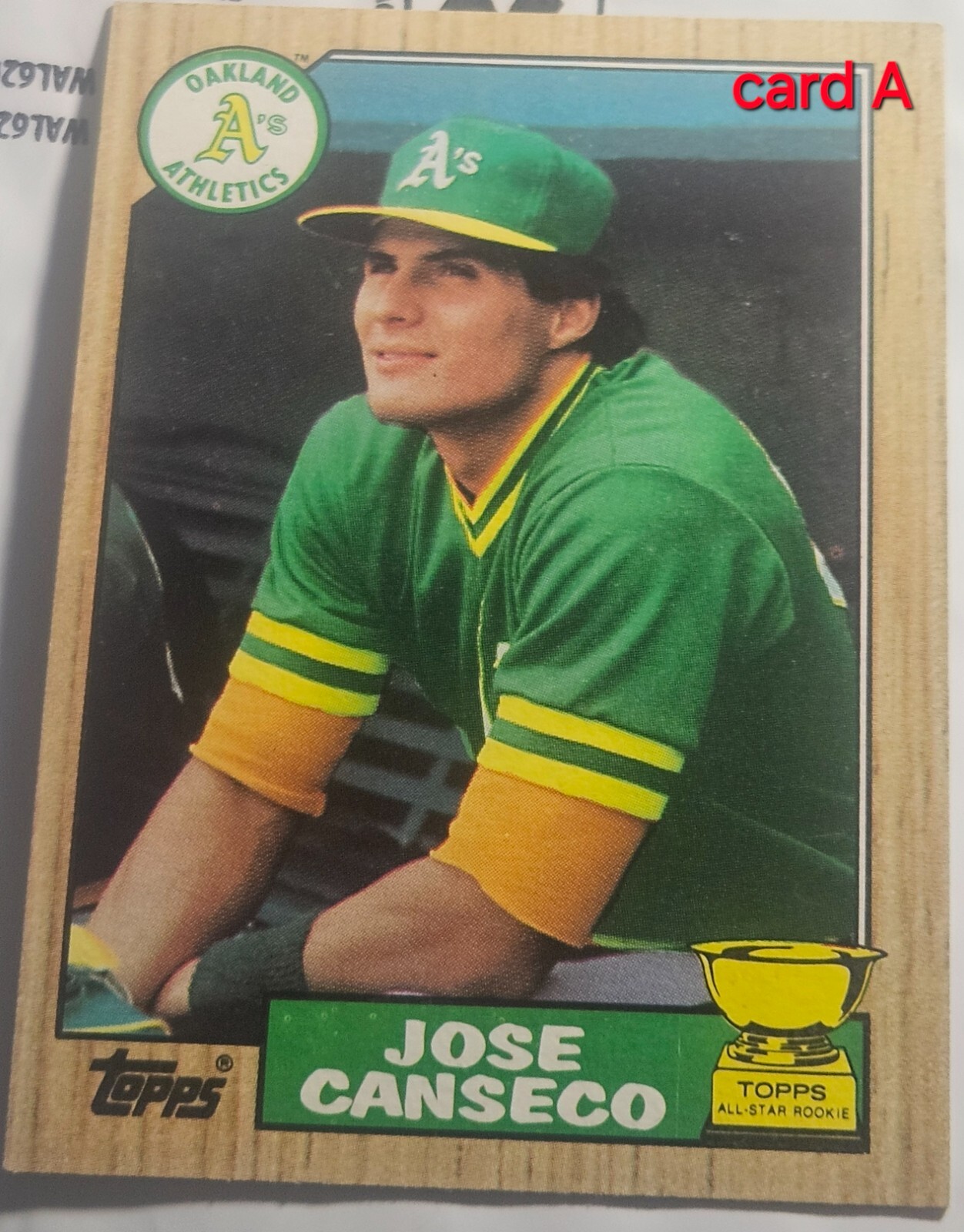 ***1987 Topps Jose Canseco #620 Error Card( Green dots) | eBay