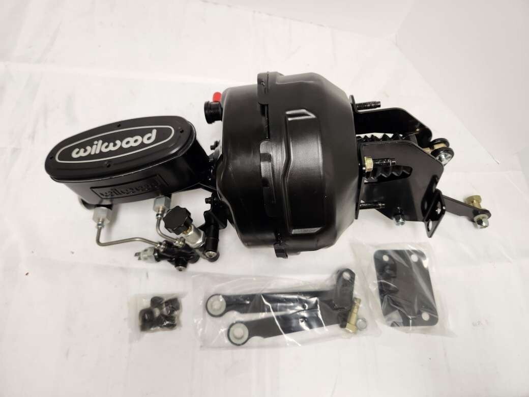 Black 9" Power Brake Booster Wilwood Master Cylinder Valve Kit 1-1/8 ...