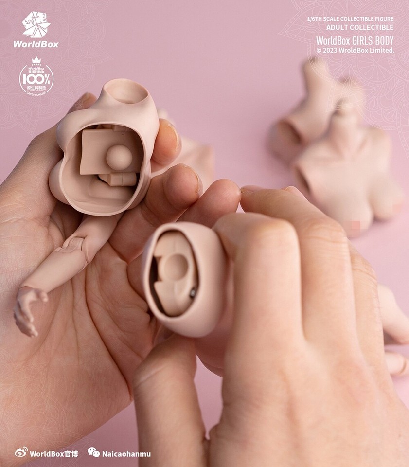 1/6 female E CUP BUST Chest replacement model Worldbox Pale Suntan ...