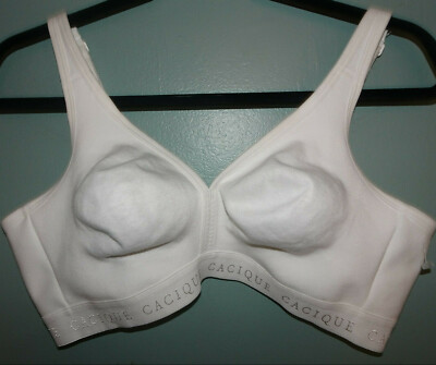 Lane Bryant Cacique 40C White Cotton No Wire Full Coverage Bra | eBay
