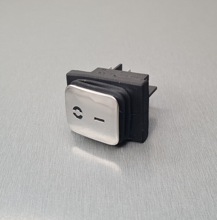 1PCS KCD4 DPST Red LED Stainless Steel Face Waterproof Rocker Switch ...