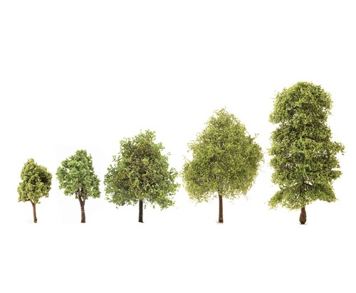 Miniature Oak Trees, Light Green ~ Fall Model & Diorama Foliage ...