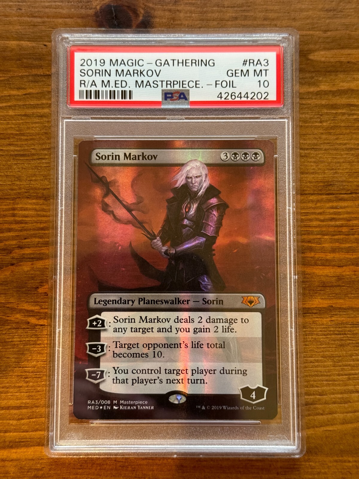 2019 Sorin Markov FOIL Borderless MTG Mythic Edition Masterpiece PSA 10 ...