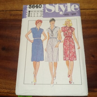 Style Sewing Pattern 3640 Size 10-16 | eBay Australia