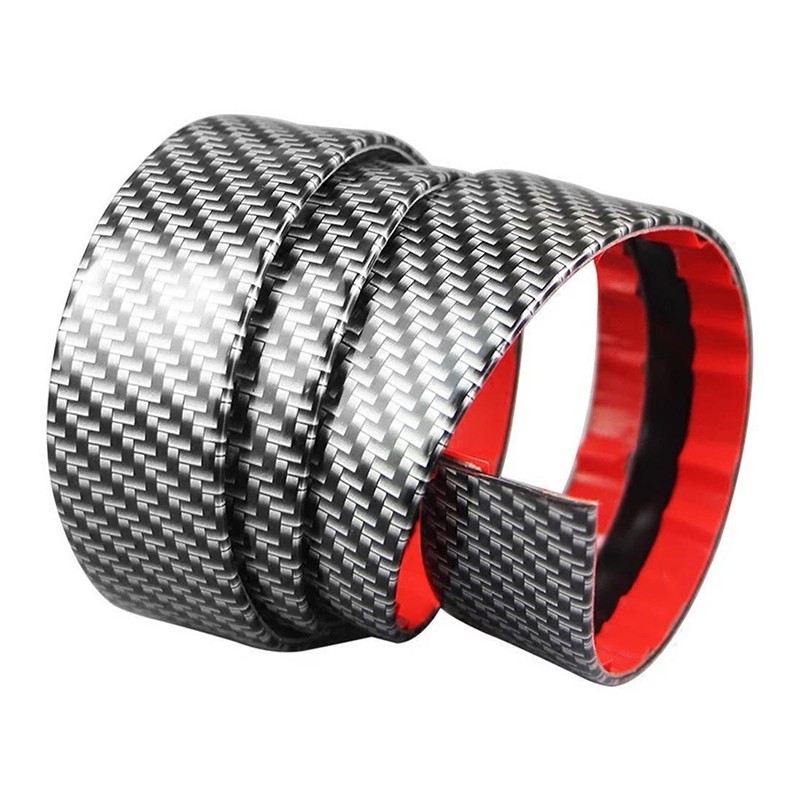 2.5m*5cm DIY Car Door Sticker Carbon Fiber Rubber Sill Protector Edge ...