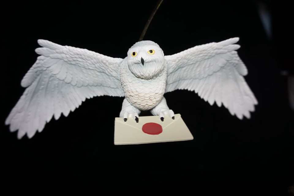 HARRY POTTER HEDWIG Xmas Tree Topper Lights Music & Motion Bradford ...