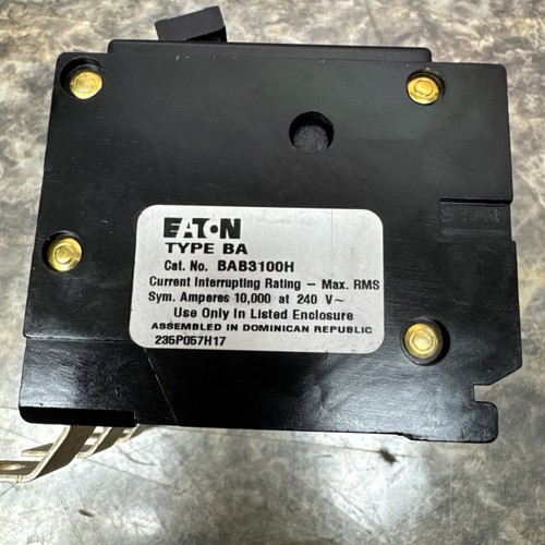 NEW - Eaton - BAB3100H - Molded Case Circuit Breaker - 100A, 3-Phases ...