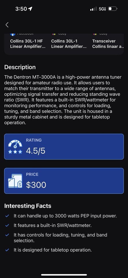 Collins 30L-1 Linear Amplifier | eBay