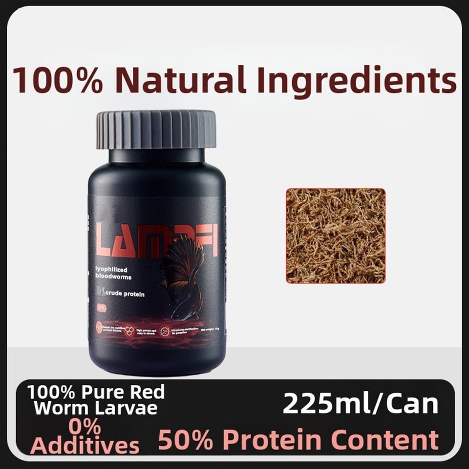 Fish Food Freeze Dried Red Blood Worm Block Shape for Aquarium and Pond ...