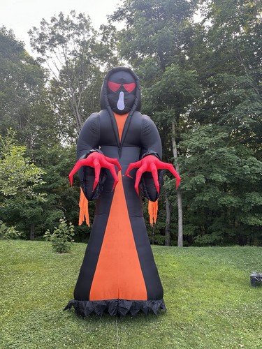 Gemmy Halloween Inflatable Prototype 16ft Inflatable Orange Kalidascope ...