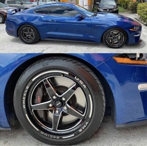 VMS RACING STAR 5 SPOKE DRAG RIMS WHEELS R: 17X10 F: 18X5 FOR FORD ...