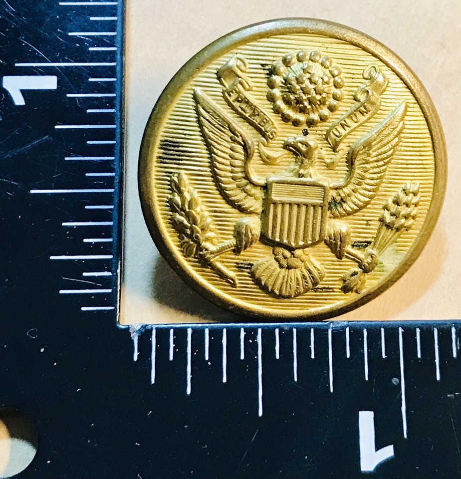 Attleboro Mass MA Vintage D Evans & Co Eagle Button Military Uniform ...