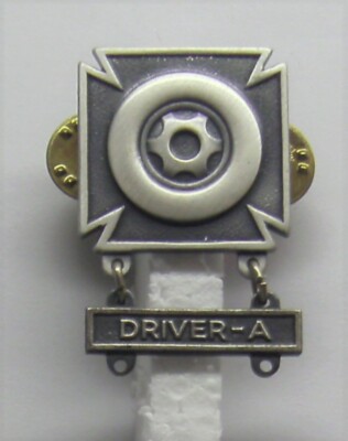 U. S. Army Qualification Driver & Mechanic Badge with DRIVER-A BAR | eBay