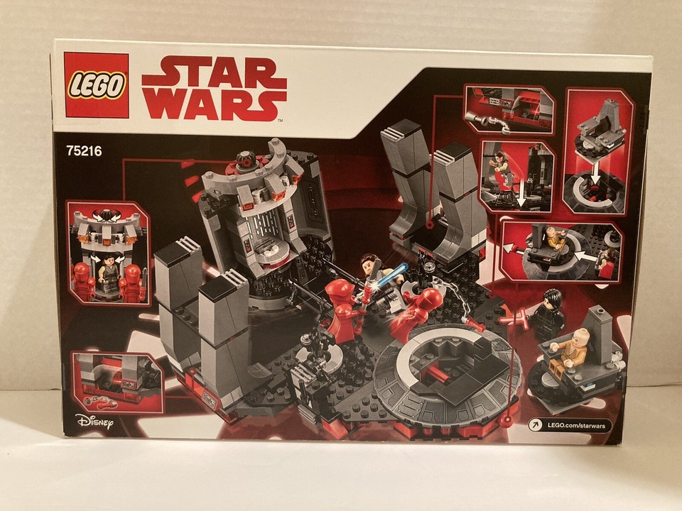 LEGO Star Wars Snoke's Throne Room 75216 New and Factory Sealed •Rey ...