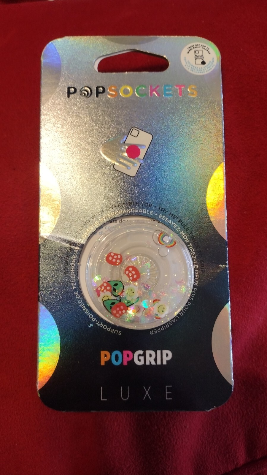 PopSockets LUXE -TIDEPOOL HAPPY GALACTIC- Floats 806070 Phone Grip ...