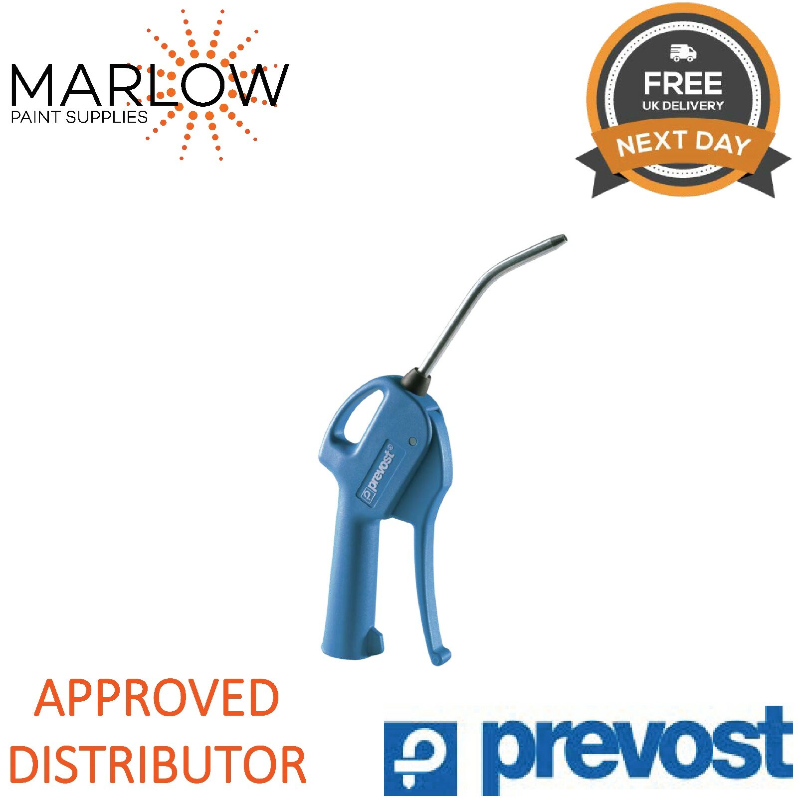 PREVOST 27102 MTL AIR BLOW GUN COMPOSITE BODY WITH LONG METAL NOZZLE ...