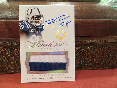 Panini Flawless Autograph Jersey Colts Robert Mathis 1/1 ONE OF ONE ...