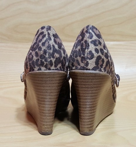Fioni Womens Wedge Platform Animal Print Mary Jane Shoes 6 | eBay