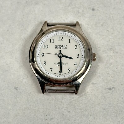 Sharp Watch Womens 30mm Silver Tone Optiglo Water Resistant Quartz New ...
