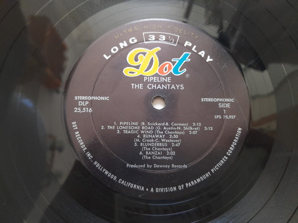 The Chantays Pipeline 1962 US DOT Label 1st Pressing Vinyl LP Surf ...