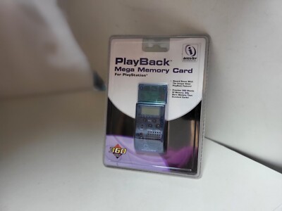 NEW CLEAR BLUE INTERACT PLAYSTATION 1 360 BLOCKS PLAYBACK MEGA MEMORY ...