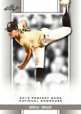 DREW DOWD 2019 "1ST EVER PRINTED" LEAF PERFECT GAME NIKE ROOKIE CARD ...