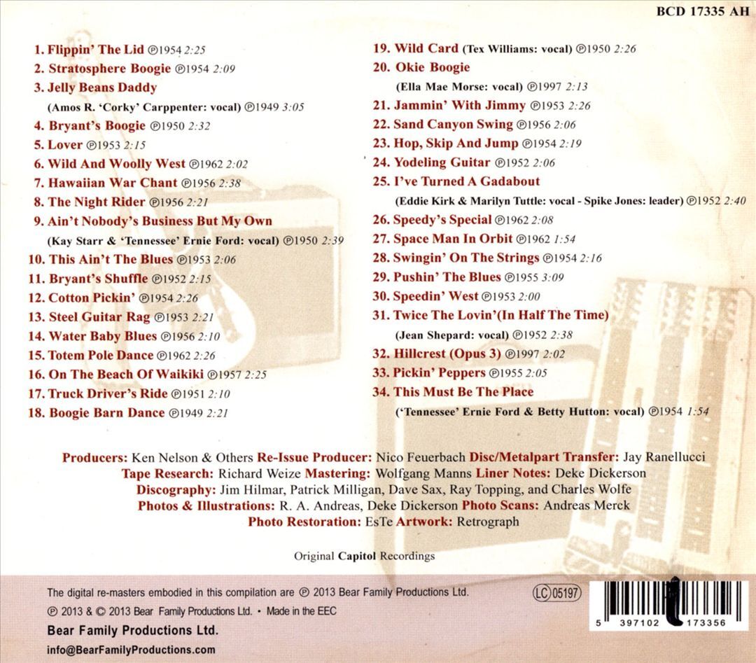 SPEEDY WEST & JIMMY BRYANT BUSTIN' THRU: FLIPPIN' THE LID NEW CD ...