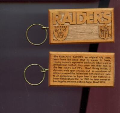 Oakland Raiders Key Chain Wood Wooden NFL | eBay