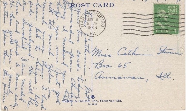 Vintage Linen Used Postcard - Rockingham Memorial Hospital ...