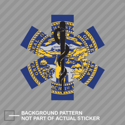 Nebraska State Shaped EMT Flag Sticker Decal Vinyl EMS Paramedic NE | eBay