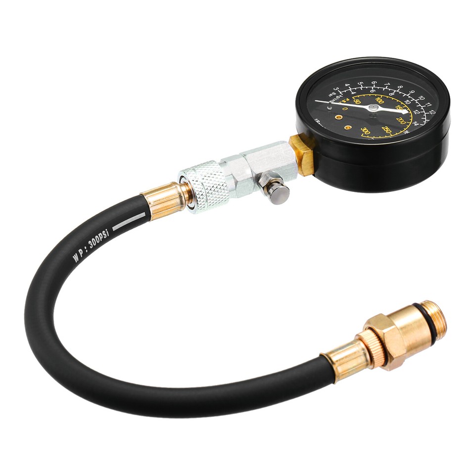 300PSI Engine Cylinder Compression Gauge Tester Kit Gas Diagnostic ...