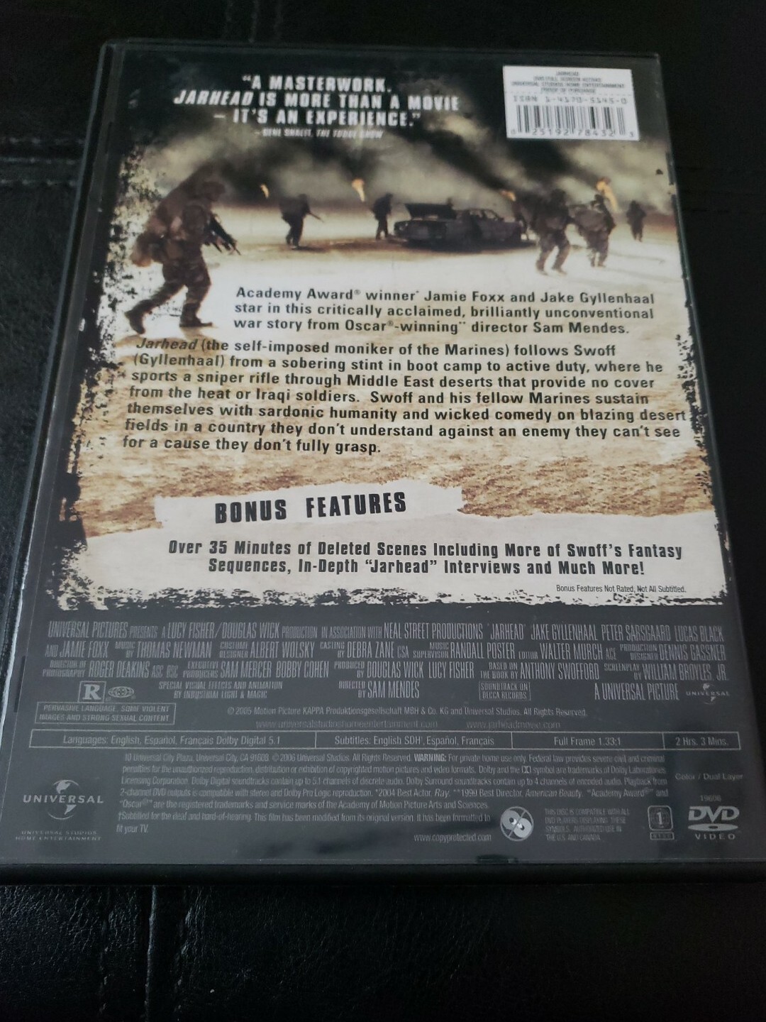 Jarhead (DVD, 2006, Full Frame) (Jake Gyllenhaal, Jamie Foxx, Peter ...
