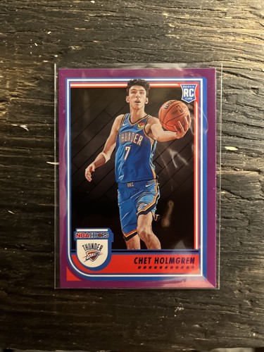 Chet Holmgren 2022-2023 Panini NBA Hoops Rookie Card Purple Border #232 ...