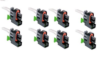 8x Connector 2-way 2 pin for GM Fuel Injector 575356 1P1575 PT2135 | eBay