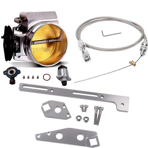 102mm 4 Bolt Throttle Body + TPS IAC + Throttle Cable For GM Gen III ...