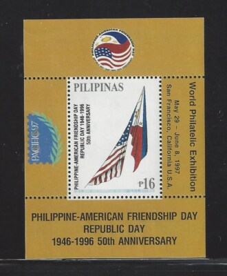 Philippines #MiBl101I MNH S/S 1997 Flags American Friendship [2475] | eBay