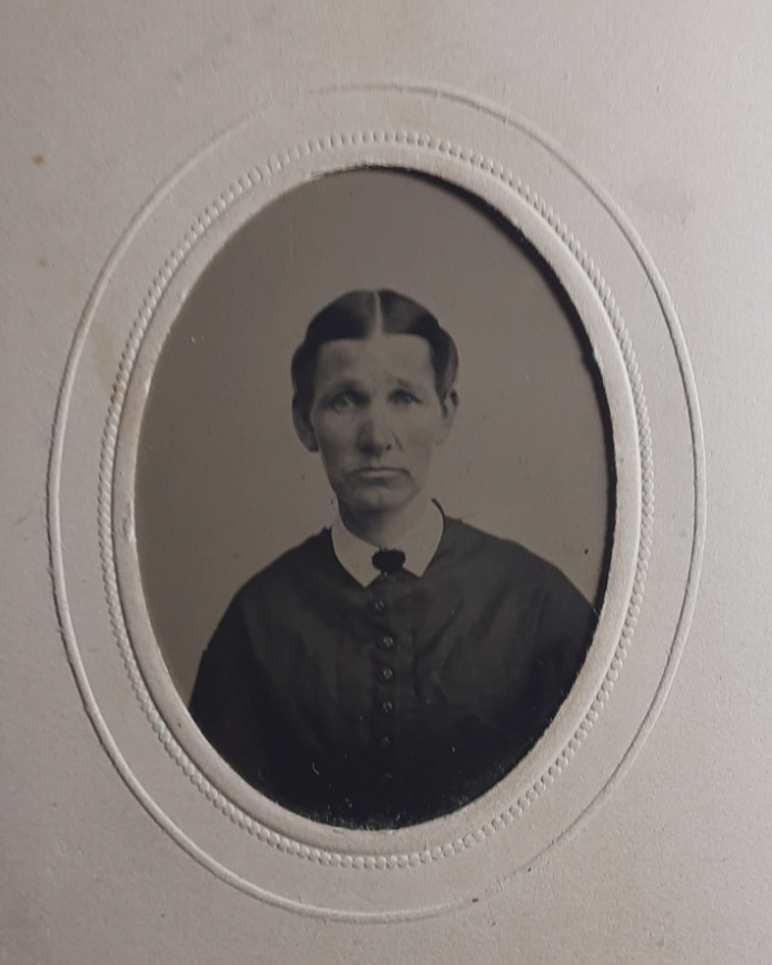 Tintype of a Lovely Woman Brooch Potters Patent March 1865 Embossed ...