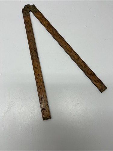 Staley No. 18 Split Wooden Ruler w/Bronze Tool Warranted Boxwood | eBay