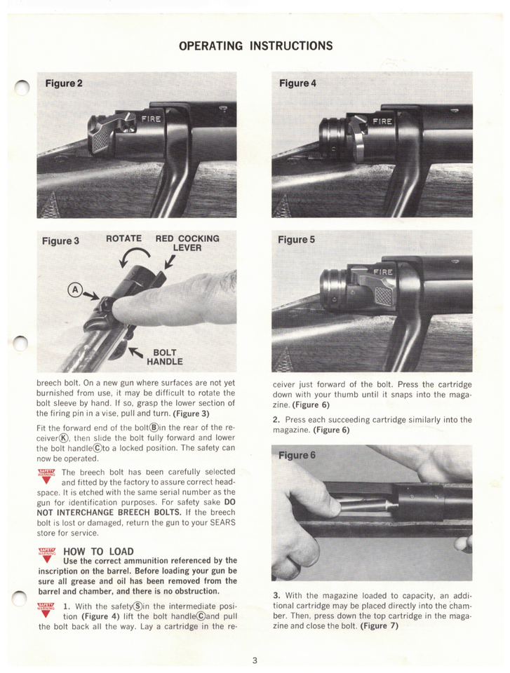 VINTAGE SEARS TED WILLIAMS MODEL 73 BOLT ACTION REPEATING RIFLE OWNERS ...