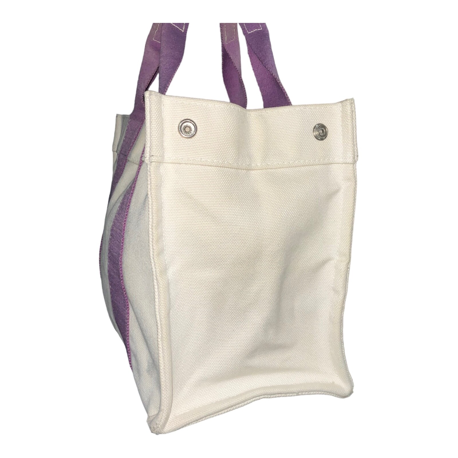 Hermes Bora Bora Canvas Tote Bag Ivory Purple - Gem
