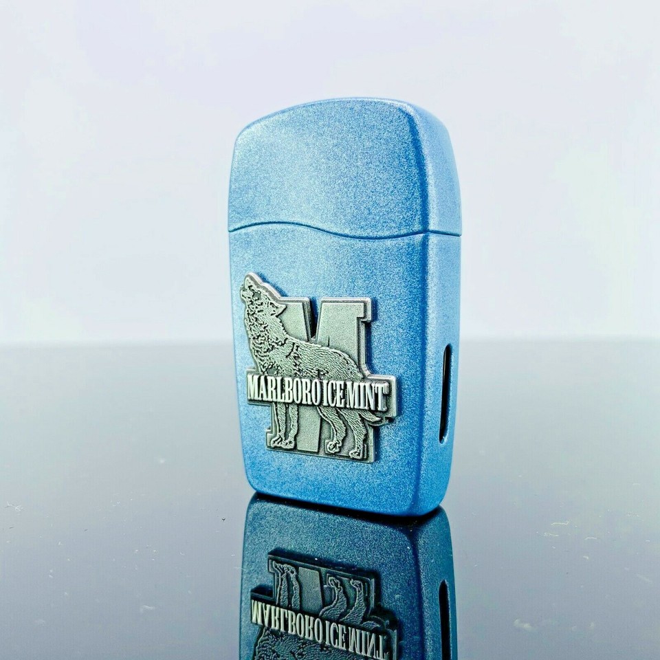 Zippo Blu Gas Feuerzeug MARLBORO ICE MINT Japan Zippo mit Emblem Wolf ...